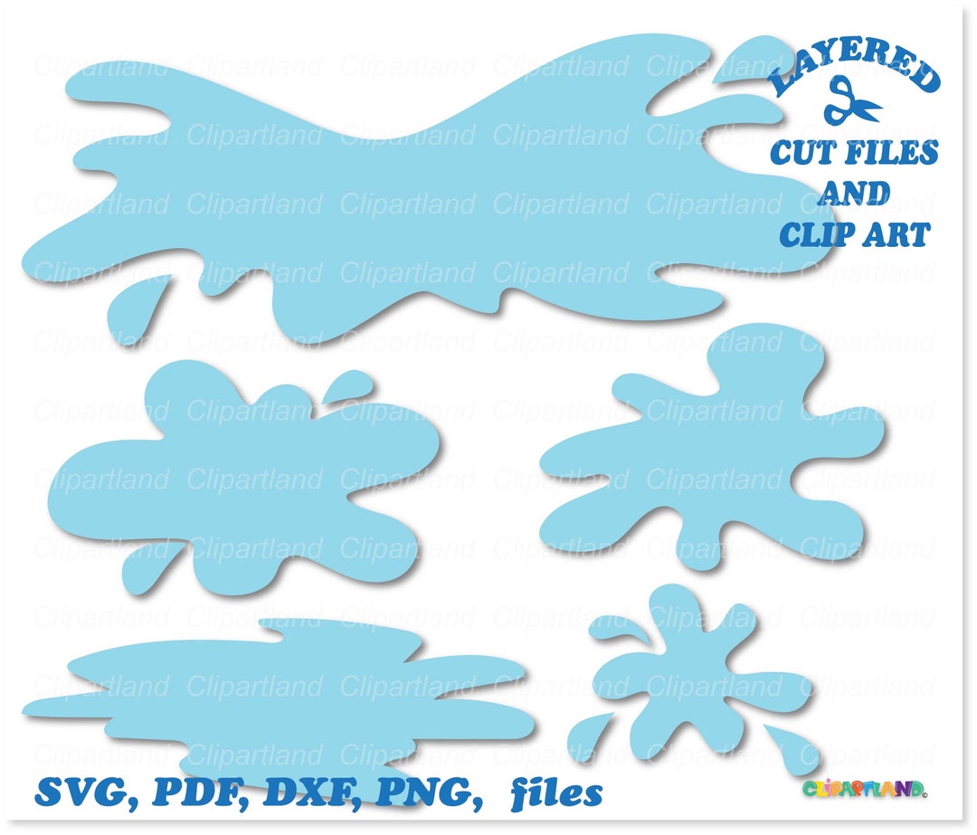INSTANT Download. Water Splash Vector Cartoon Bundle Svg Cut Files ...