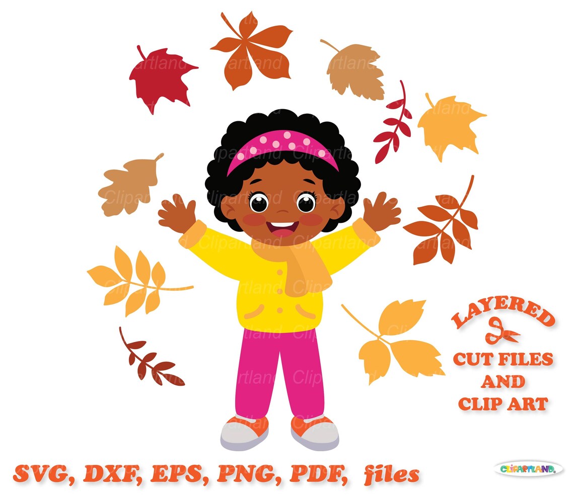 INSTANT Download. Fall Little Girl Svg Cut Files and Clip Art. Personal ...