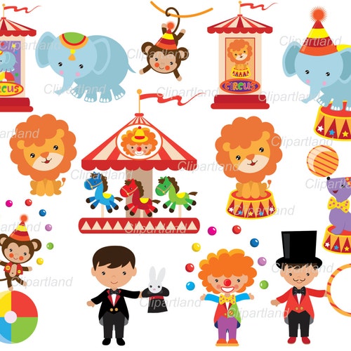INSTANT DOWNLOAD. Ccirc_25_circus. Circus Clip Art. Personal - Etsy