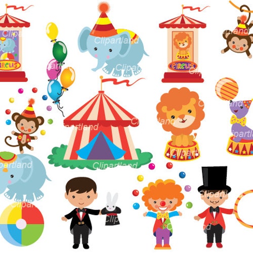 INSTANT DOWNLOAD. Ccirc_25_circus. Circus Clip Art. Personal - Etsy