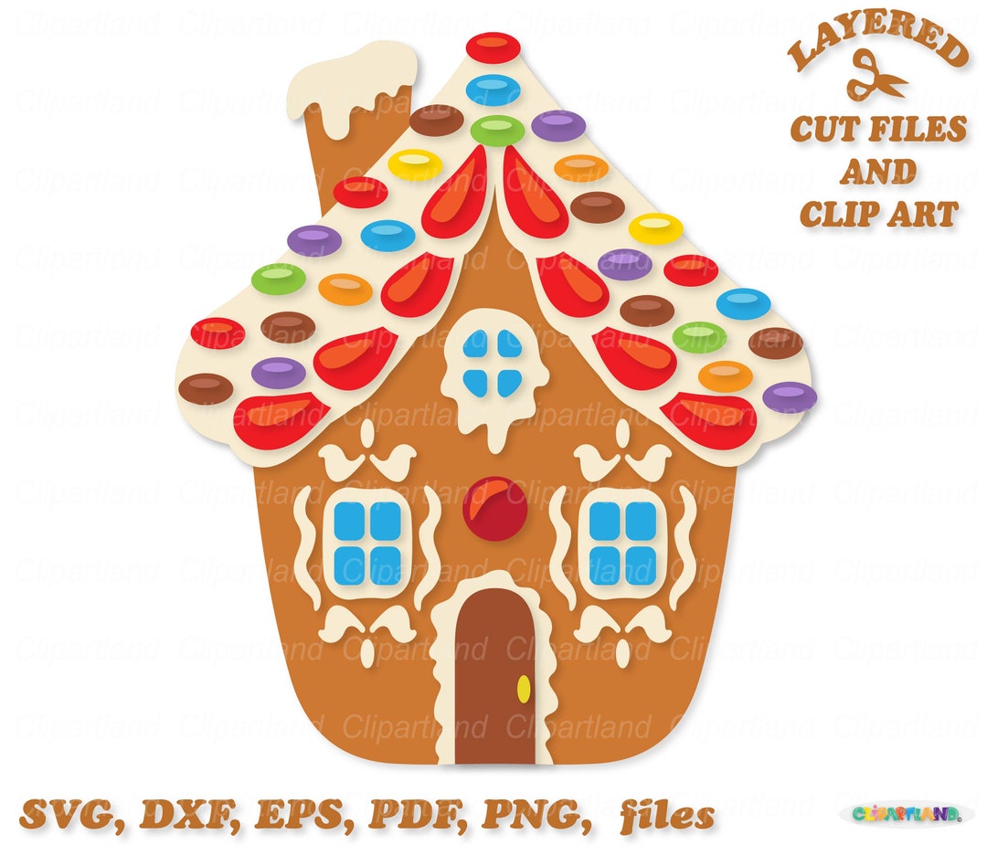 INSTANT Download. Cute Gingerbread House Svg, Dxf Cut Files and Clip ...