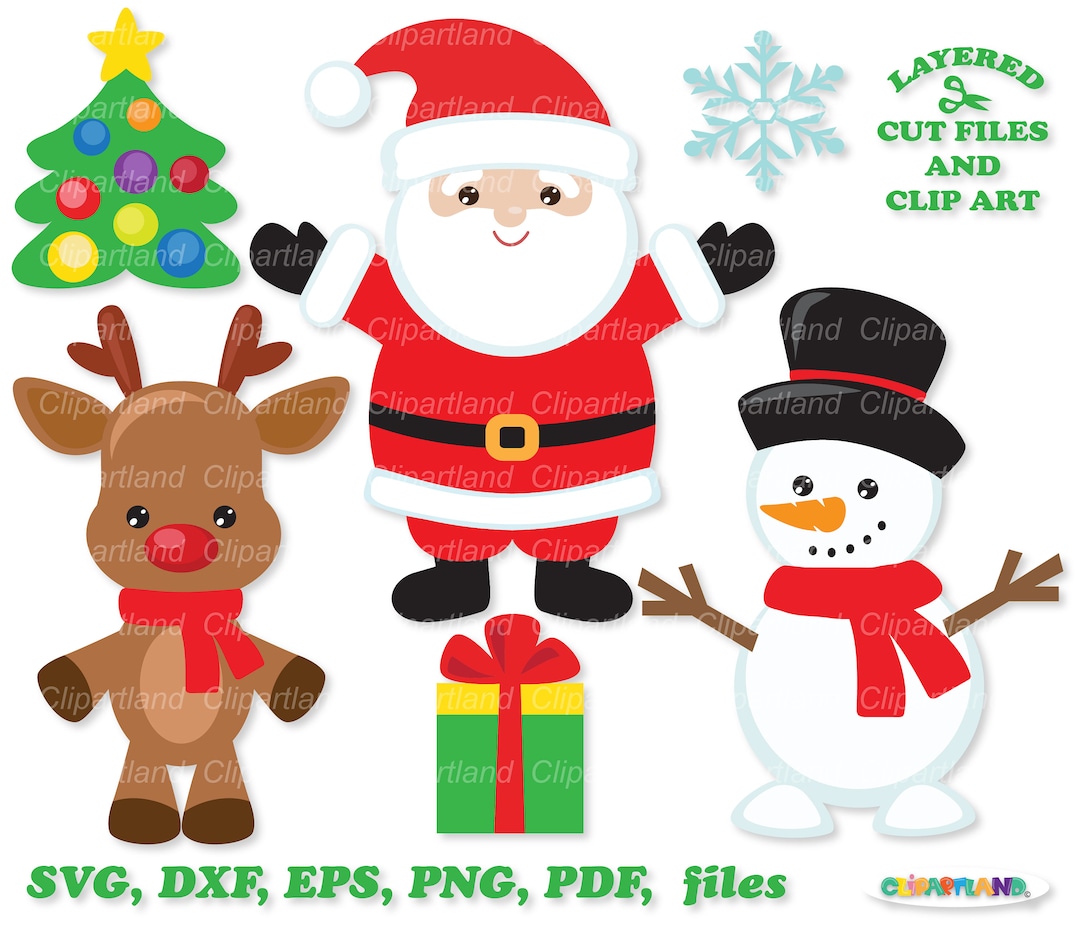 INSTANT Download. Christmas Santa Svg Cut Files and Clip Art. Personal ...