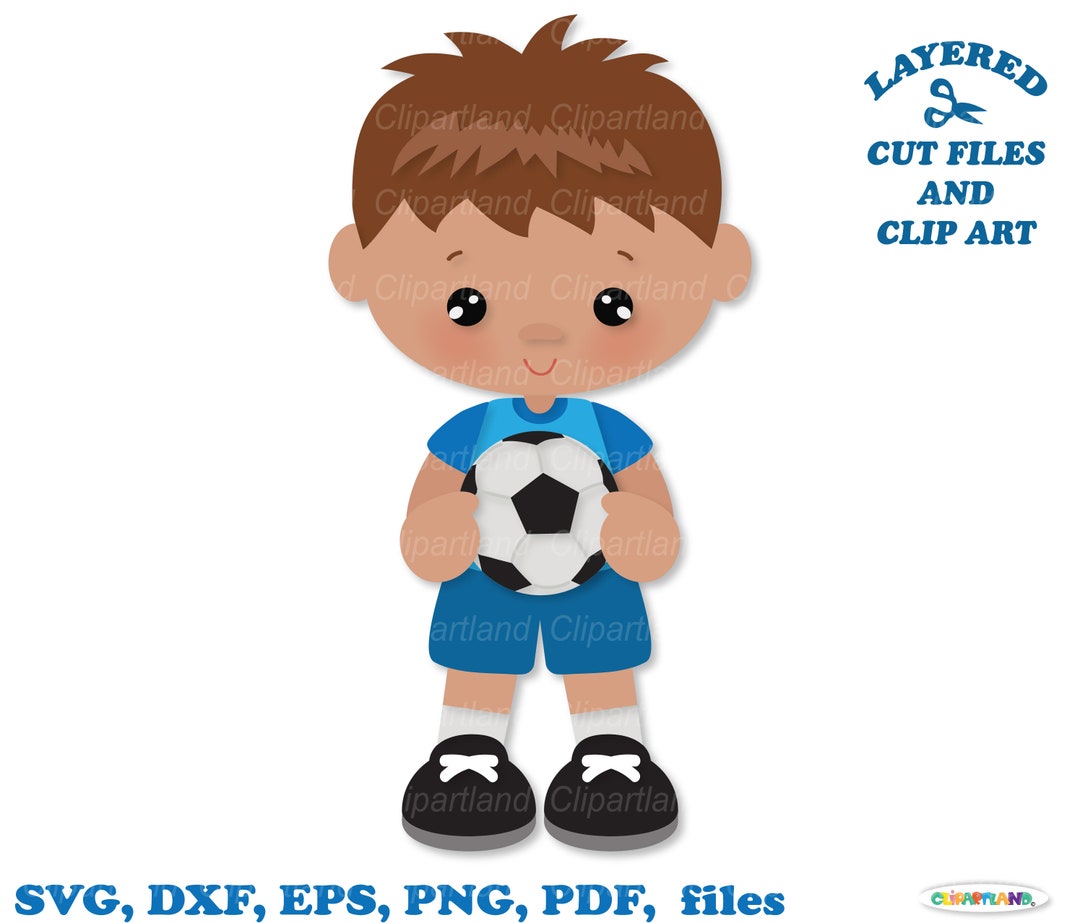 INSTANT Download. Cute Little Soccer Player Boy Cut File and Clip Art ...