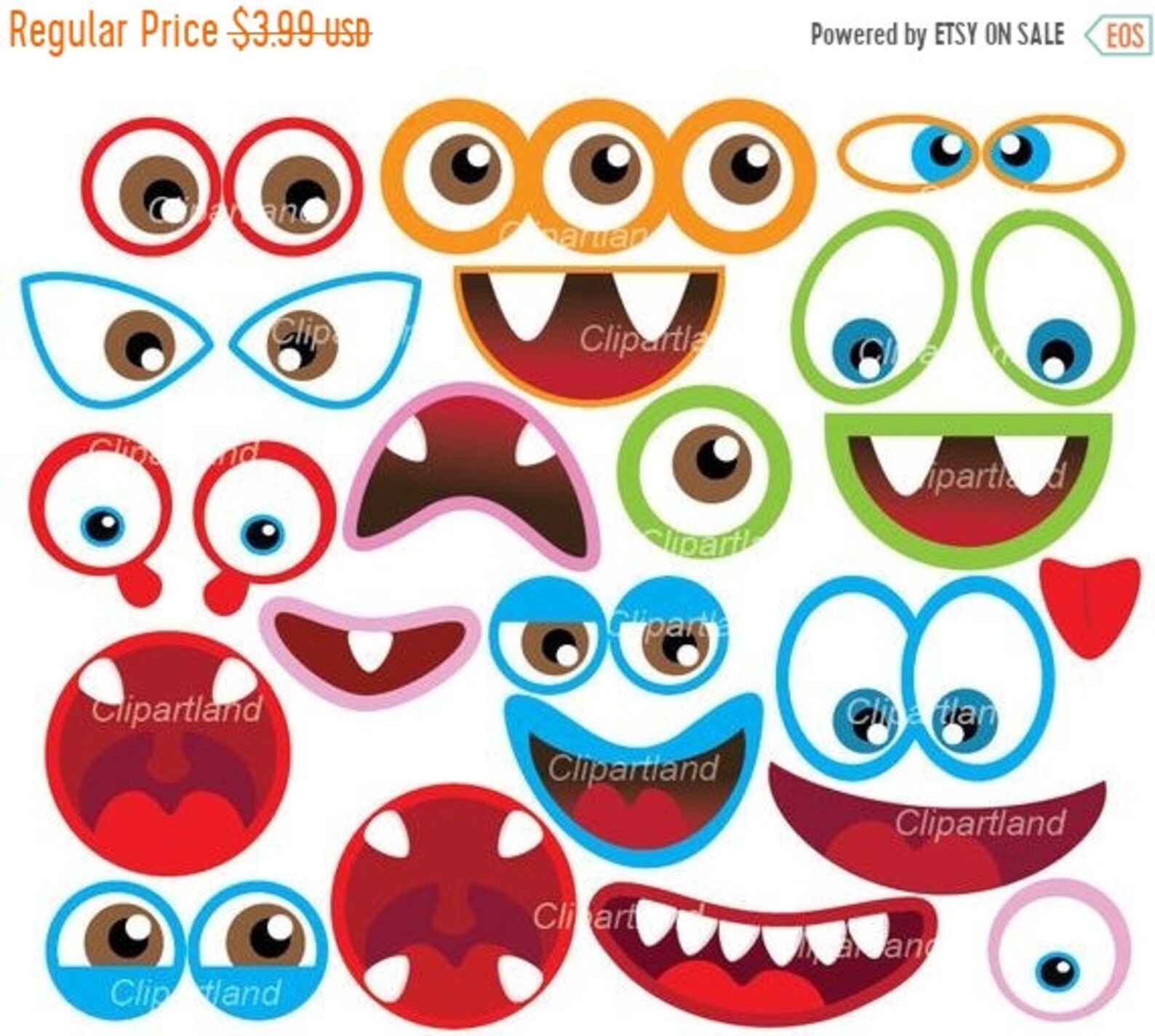 EN VENTA INSTANT Descargar. Cm_17_monsters. Ojos de monstruo y | Etsy