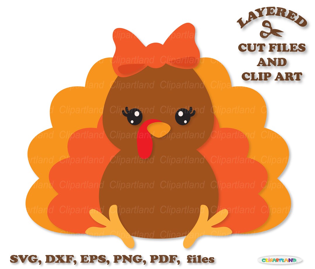 INSTANT Download. Cute Thanksgiving Turkey Svg, Dxf Cut Files and Clip ...