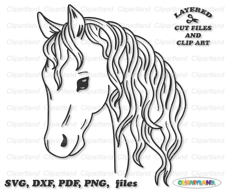 INSTANT Download. Horse Face Outline Svg Cut File and Clip - Etsy