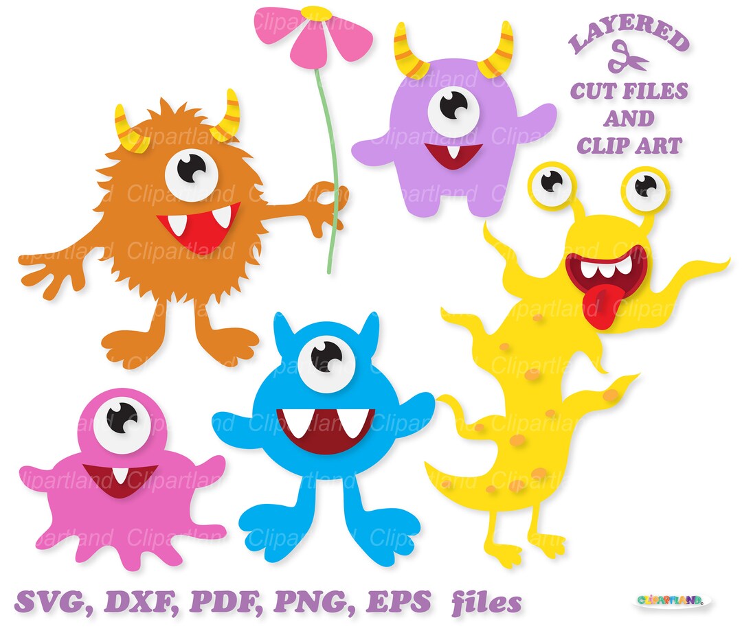 INSTANT Download. Monster Svg Cut Files. M_30. Personal and Commercial ...