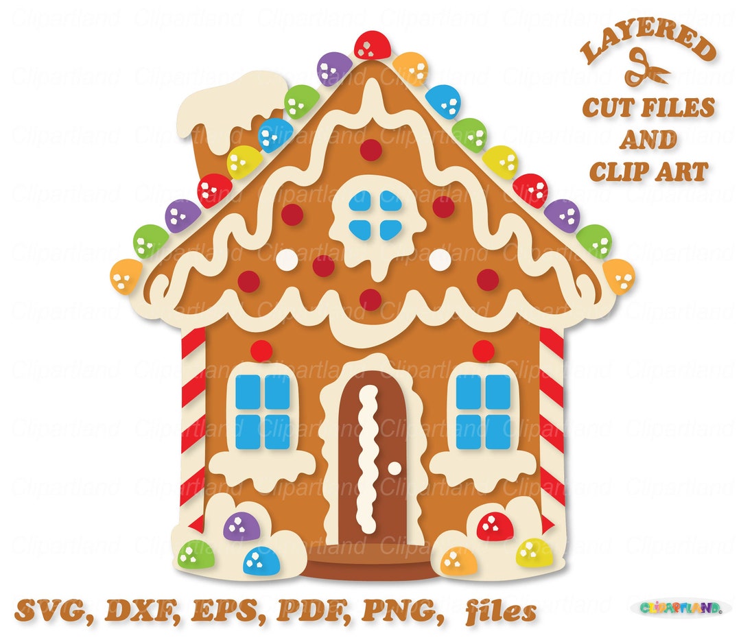 INSTANT Download. Cute Gingerbread House Svg, Dxf Cut Files and Clip ...