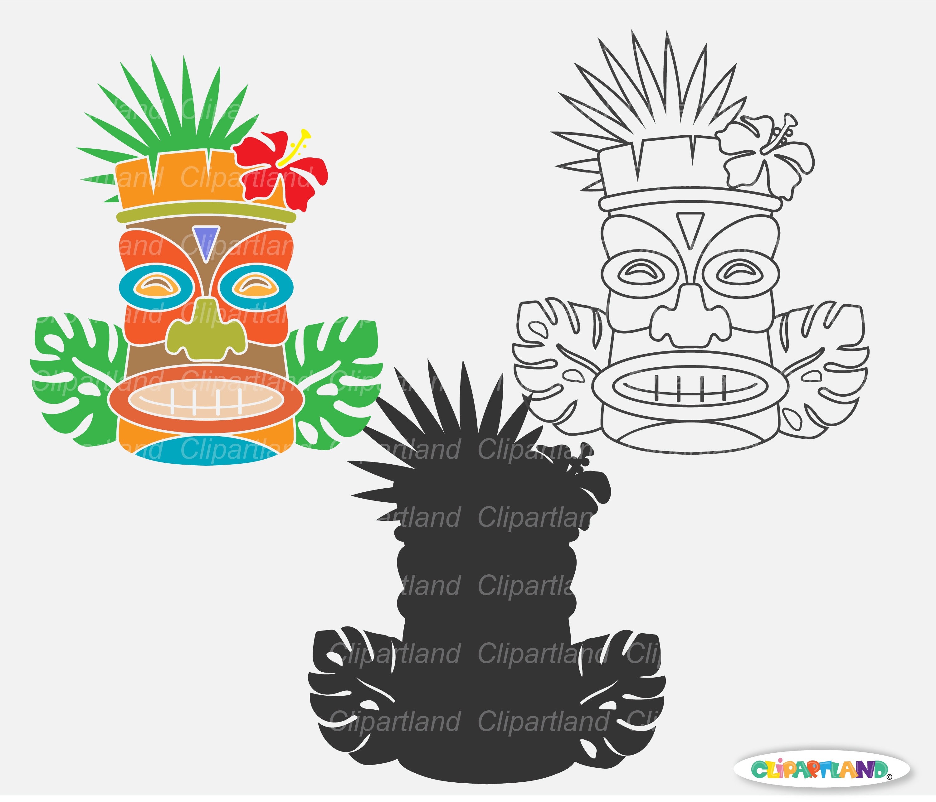 INSTANT Download. Tiki Mask Svg Cut File and Clip Art. - Etsy Australia
