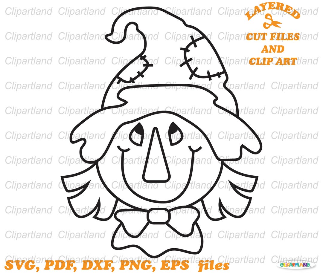 INSTANT Download. Scarecrow Face Cut Files and Clip Art. Personal and ...