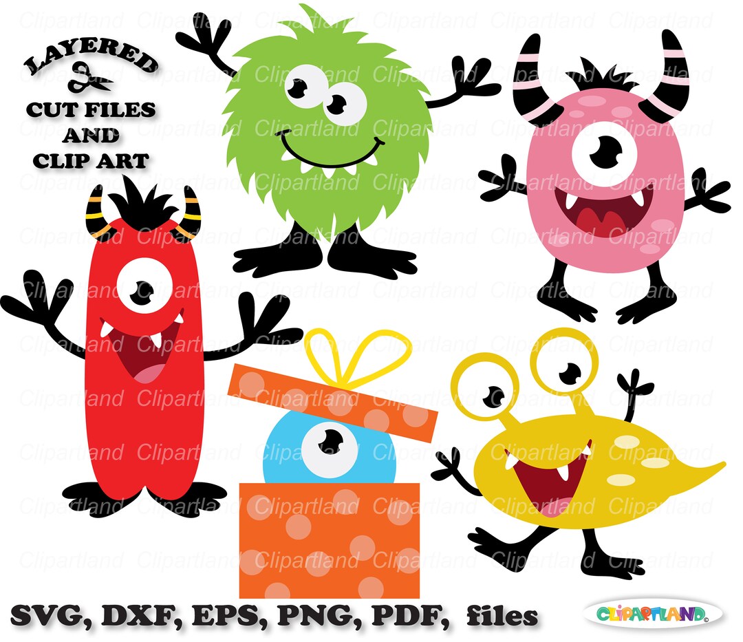 INSTANT Download. Cute Little Monster Svg Cut File and Clip Art ...