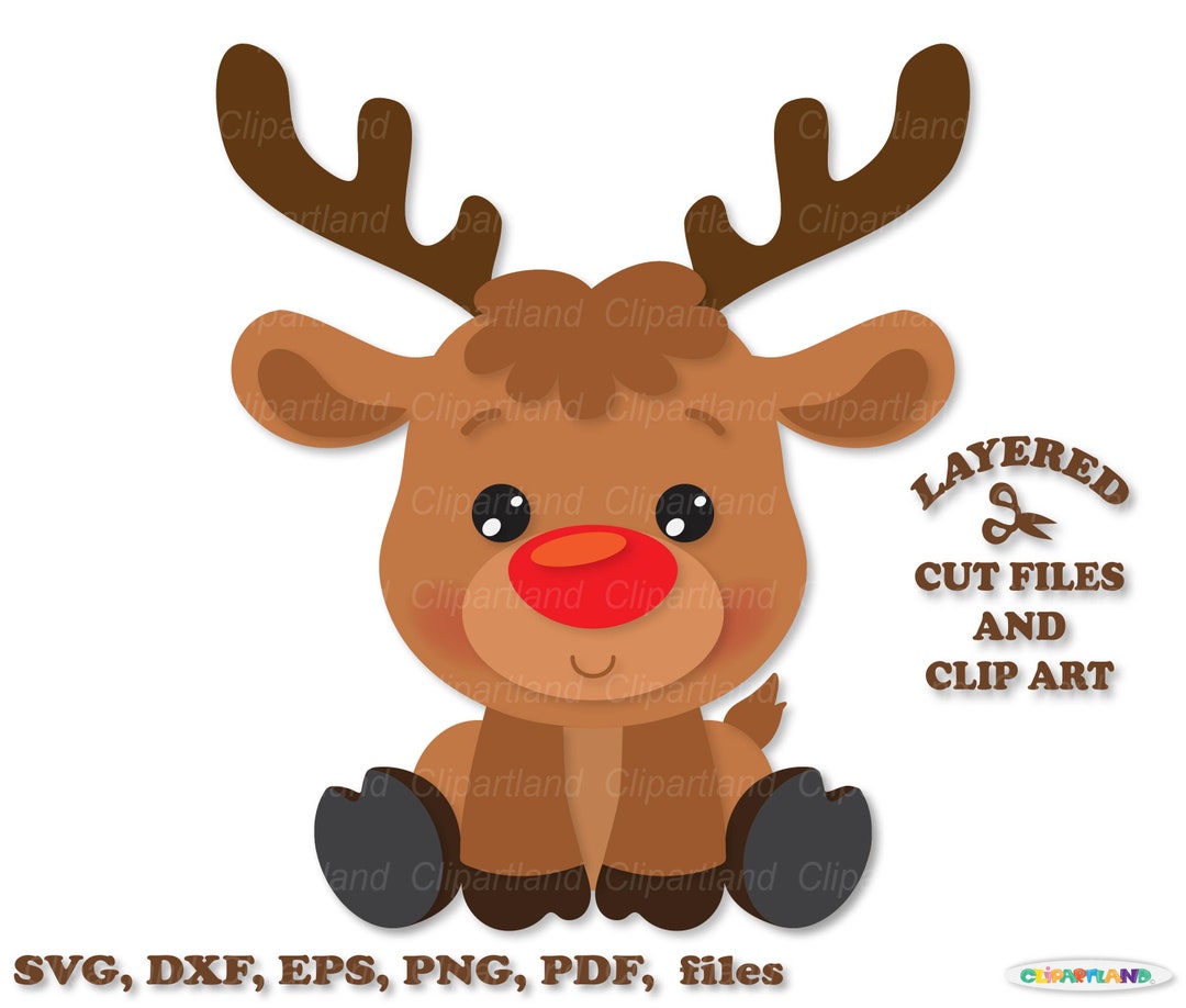 INSTANT Download. Cute Christmas Baby Reindeer Svg, Dxf Cut Files and ...
