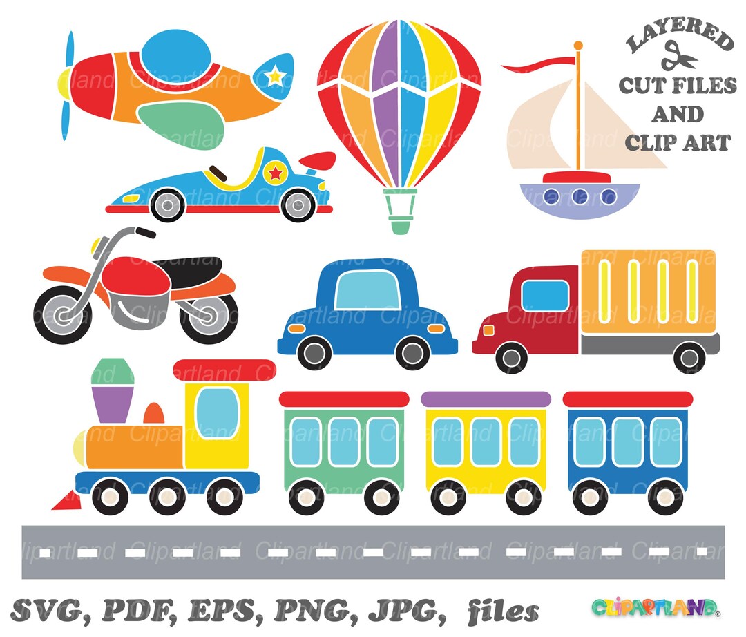 INSTANT Download. Transport Svg Cut Files. Personal and Commercial Use ...