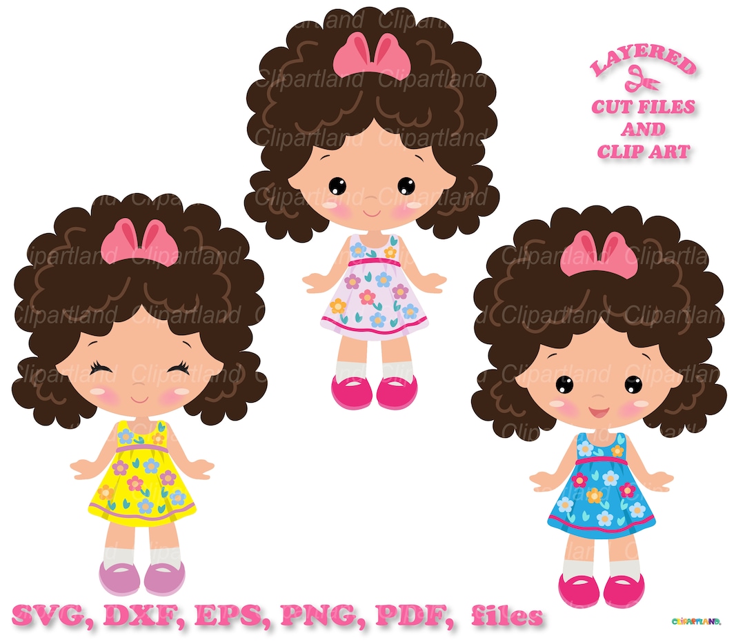 INSTANT Download. Cute Girl Svg Cut Files and Clip Art. Personal and ...