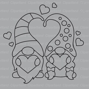 INSTANT Download. Valentine Gnomes Cut Files and Clip Art. Vg_3 ...
