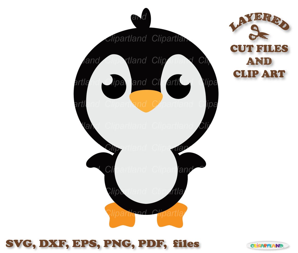 INSTANT Download. Cute Little Penguin Svg Cut File and Clip Art ...