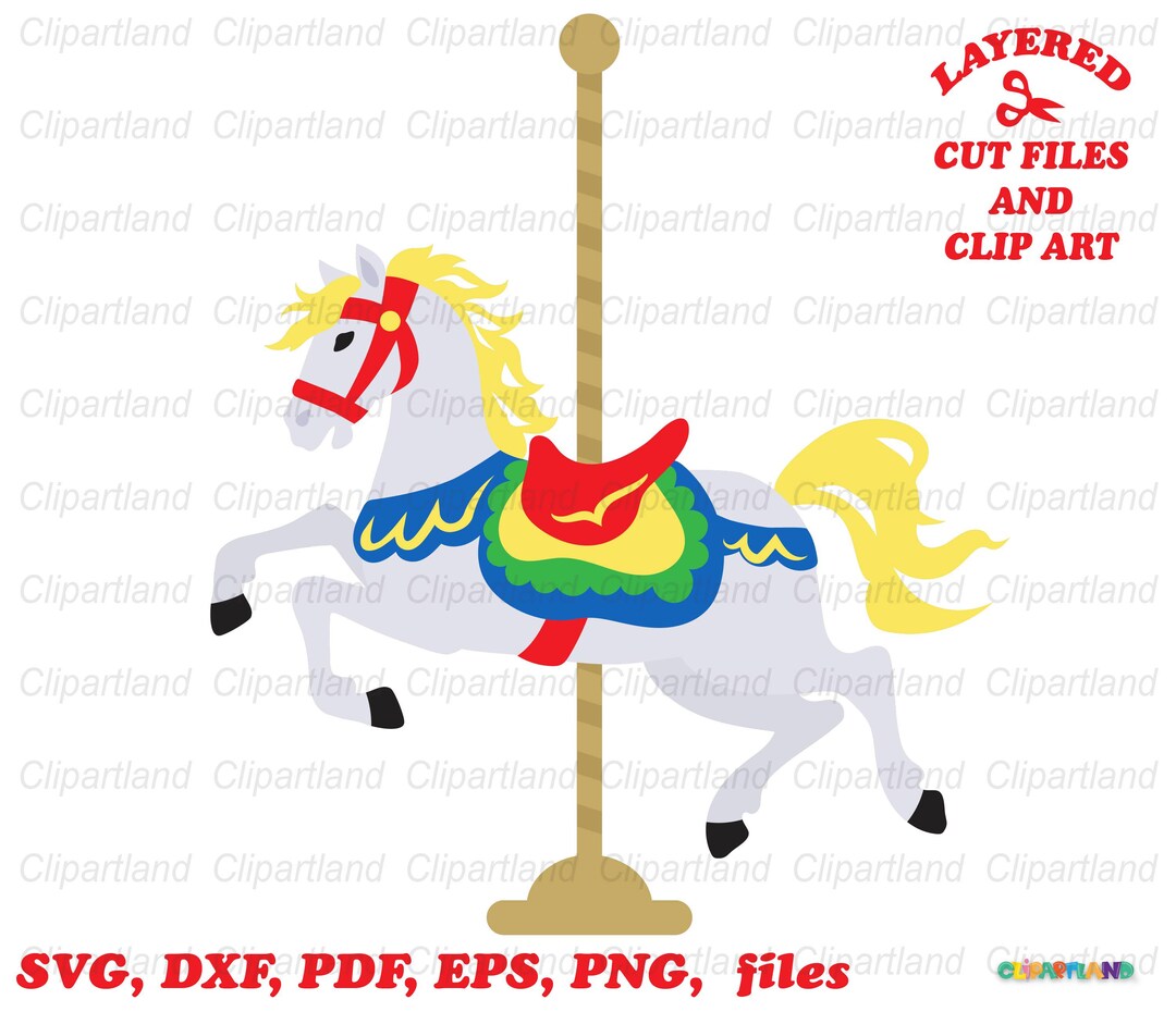 INSTANT Download. Cute Carousel Horse Svg, Dxf Cut Files and Clip Art ...