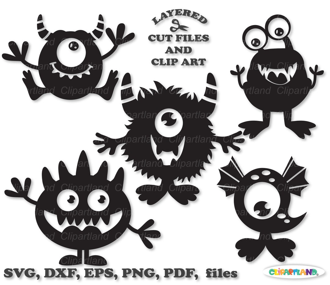 INSTANT Download. Halloween Monsters Svg Cut Files and Clip Art ...