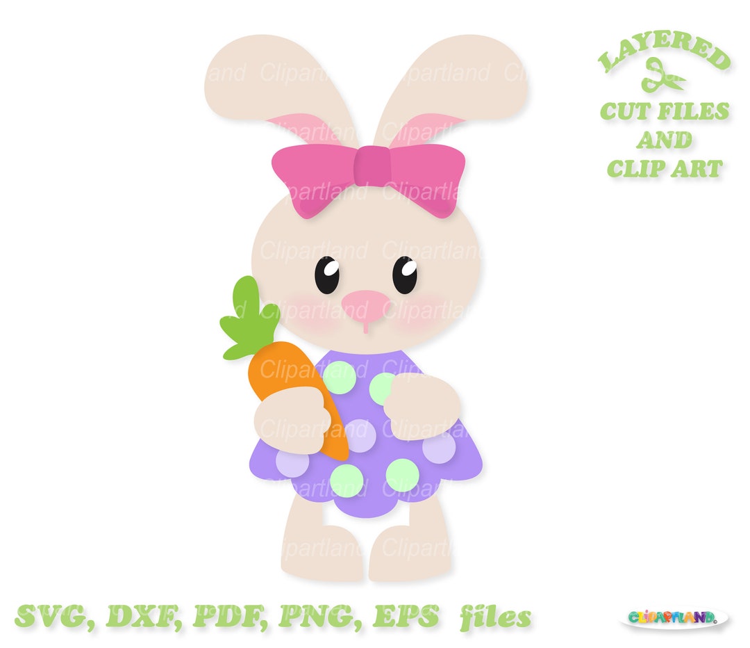 INSTANT Download. Cute Easter Bunny Girl Svg Cut Files and Clip Art ...