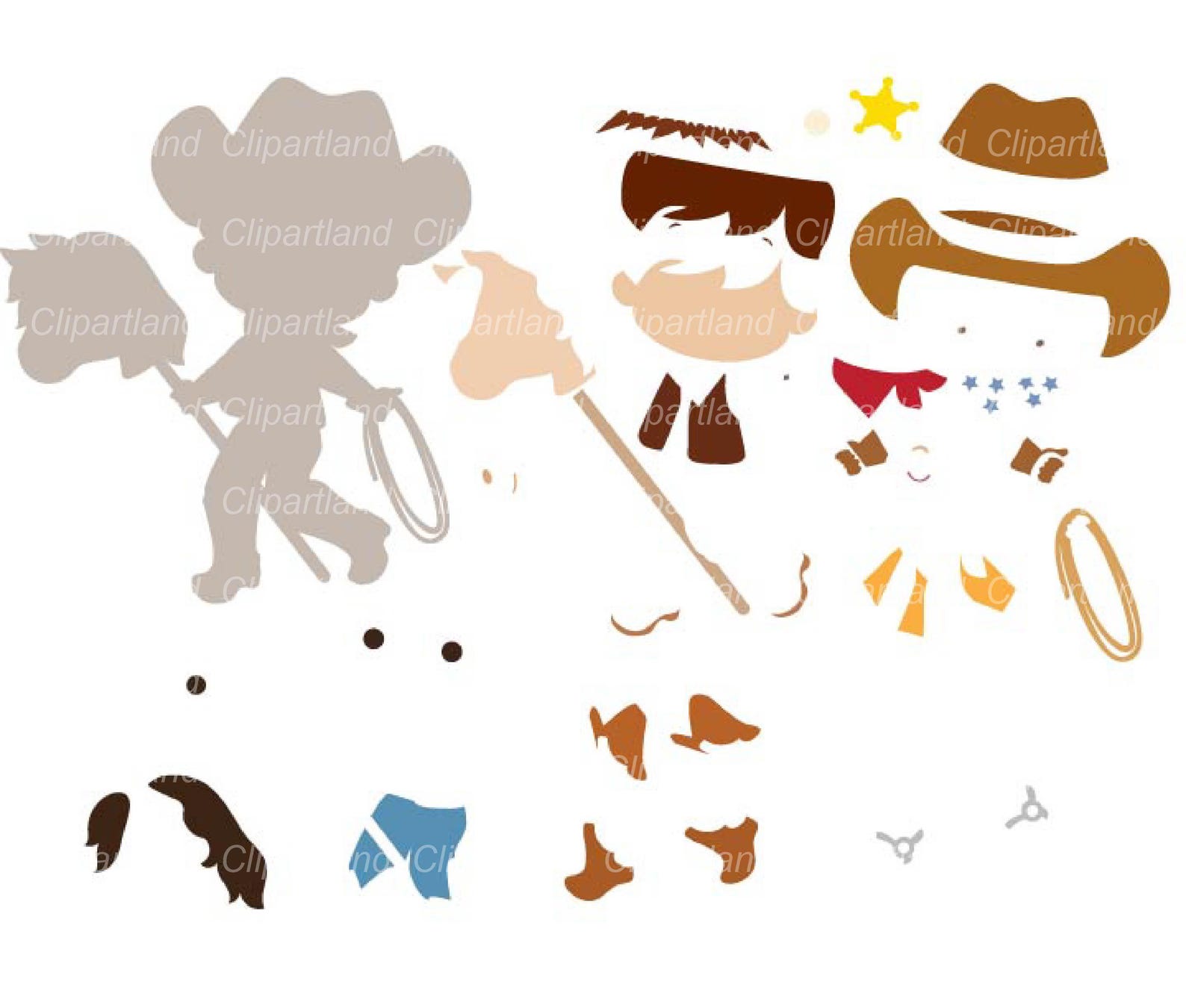 INSTANT Download. Cute Little Cowboy Cut Files and Clip Art. Personal ...