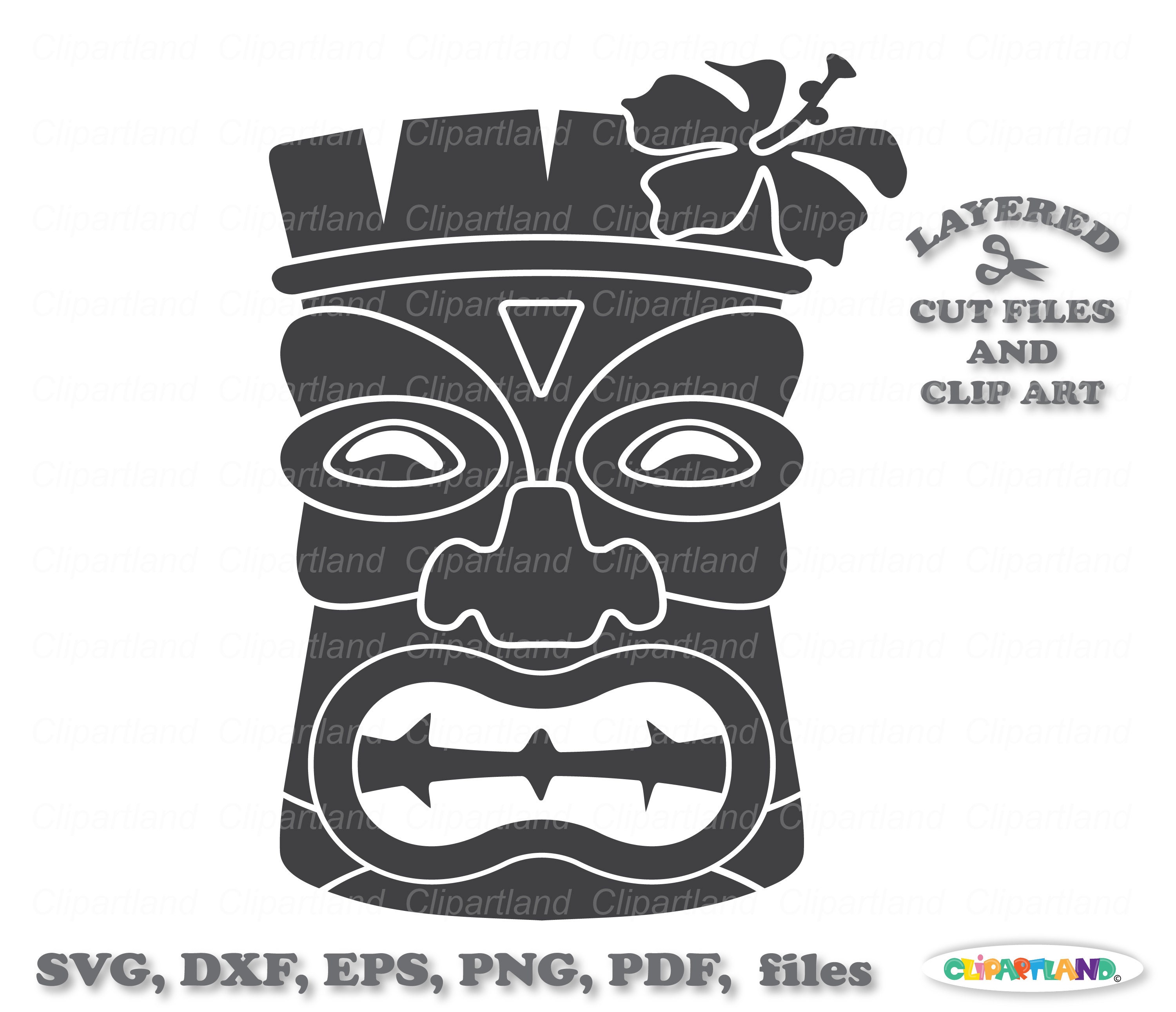 Tiki Mask Clip Art Black And White