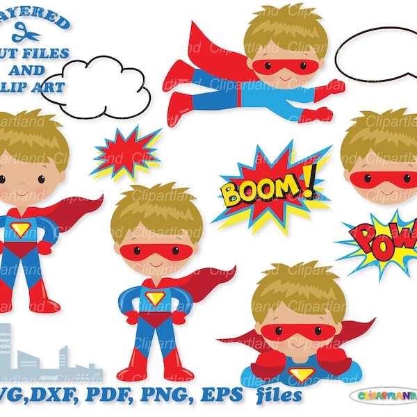 Superhero Clip Art - Etsy