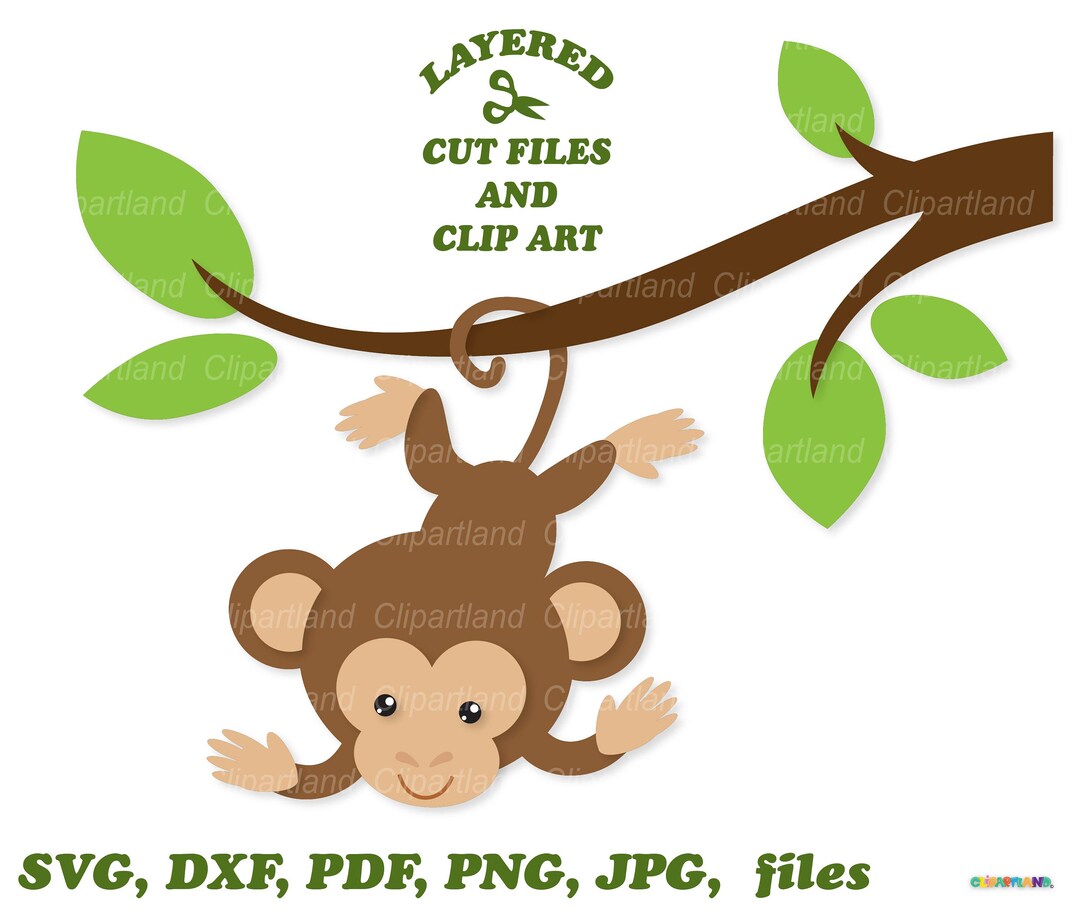 INSTANT Download. Monkey Svg Cut Files and Clip Art. Personal and ...