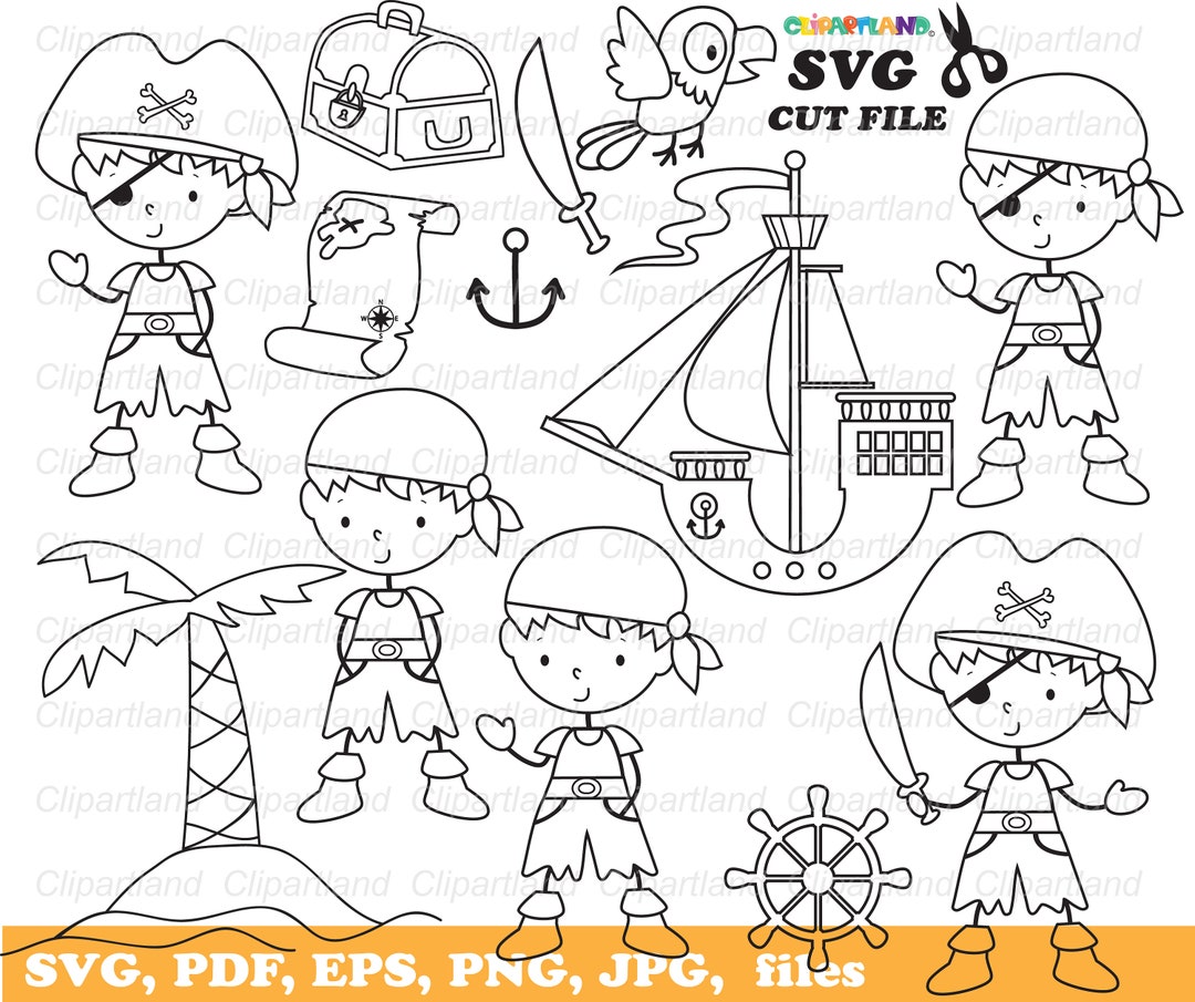 ON Sale Instant Download. Stick Figure Boy Svg Cut File. Pirate Clip ...