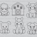INSTANT Download. Farm Animals Digital Stamp Cut Files and Clip Art ...