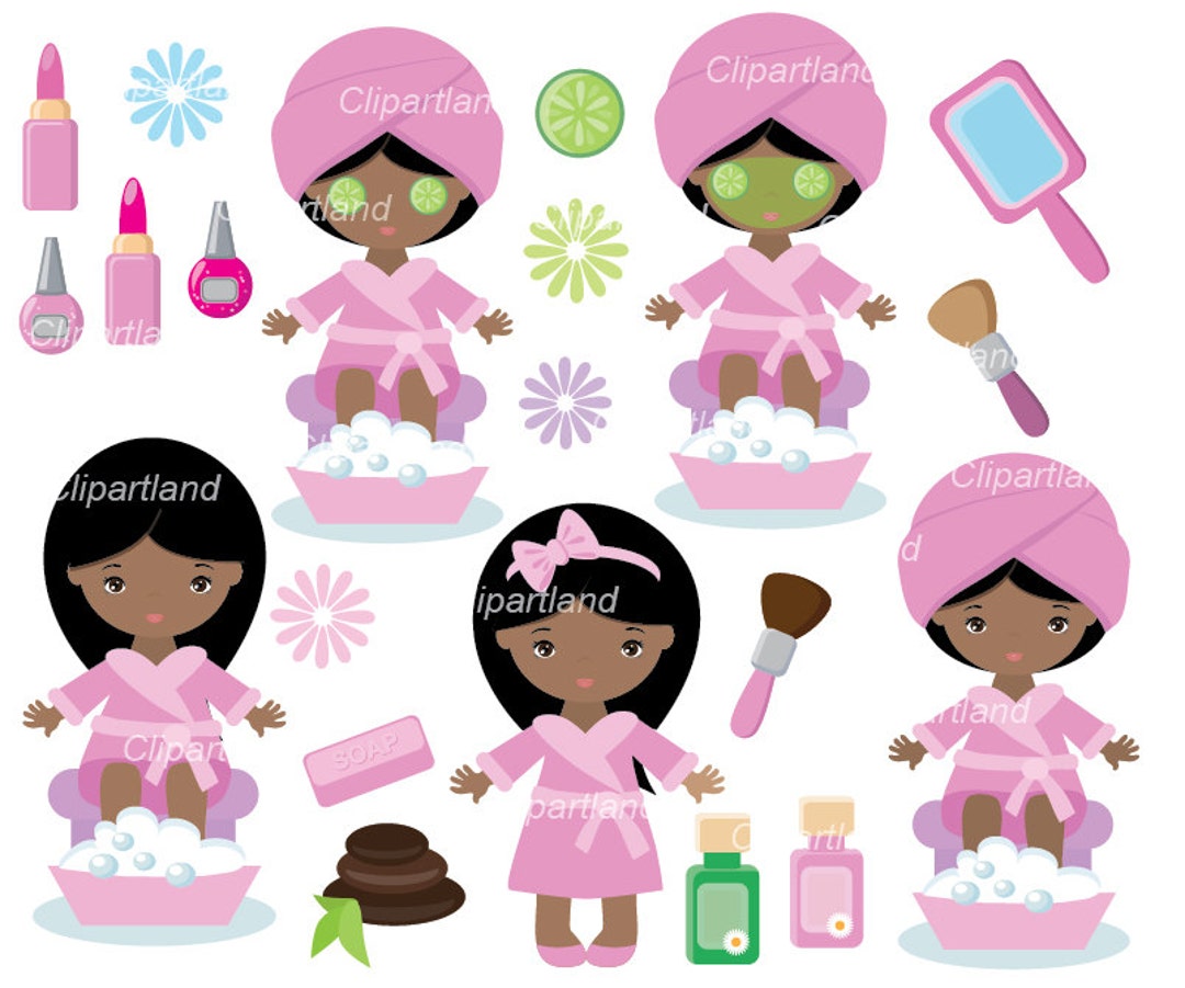 INSTANT Download. Spa Girl Party Clip Art. Csp_29_spa. Personal and ...