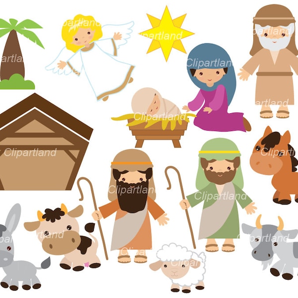 Nativity Clip Art - Etsy