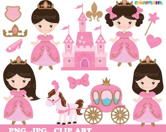 Princess Clip Art Princess Graphics COMMERCIAL USE Girl - Etsy