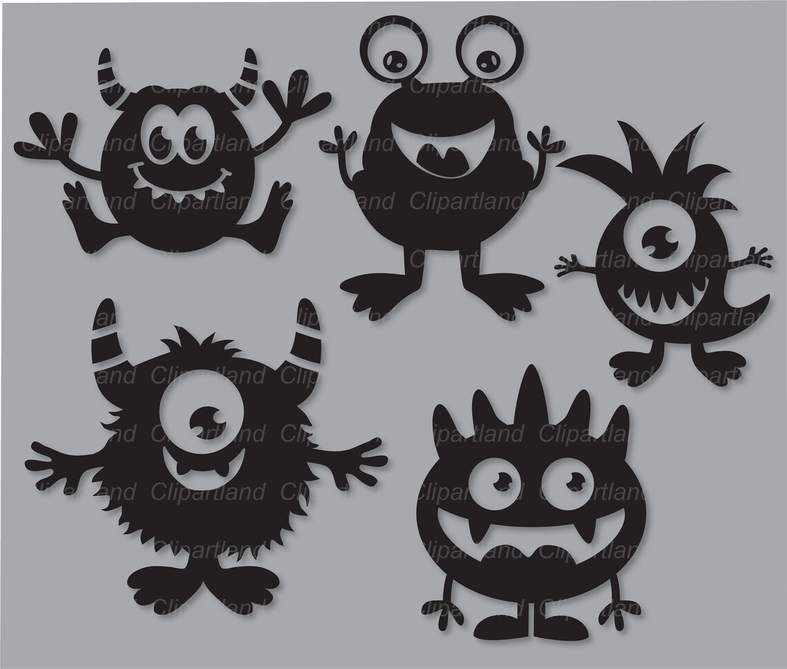 INSTANT Download. Monster Silhouette Svg Cut Files. Cm_14. Personal and ...