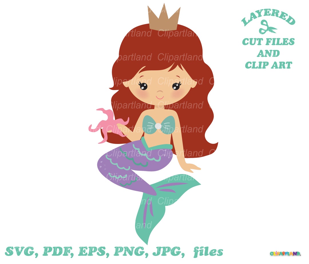 INSTANT Download. Cute Mermaid Svg Cut File. Personal and Commercial ...