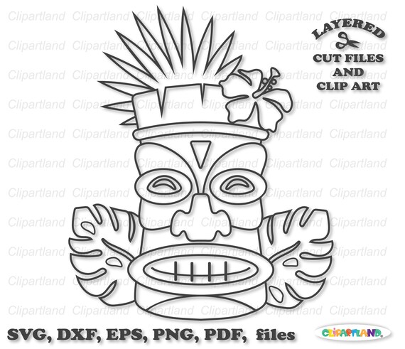 INSTANT Download. Tiki Mask Svg Cut File and Clip Art. - Etsy