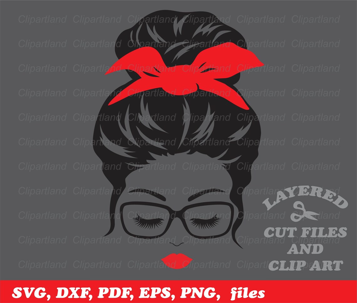 INSTANT Download. Pretty Woman Face Svg. Messy Bun Svg. - Etsy
