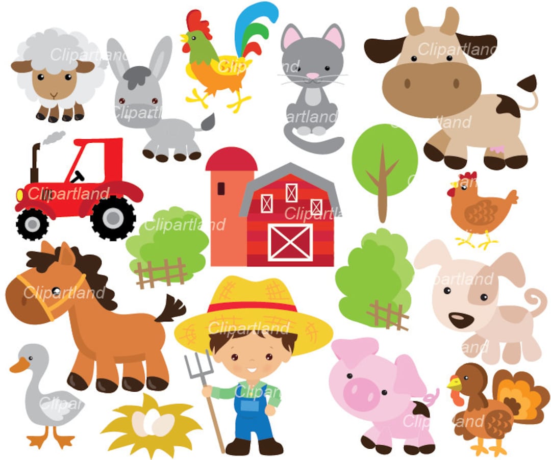 INSTANT Download. Farm Animals Clip Art. Cf_68_farm. Personal and ...
