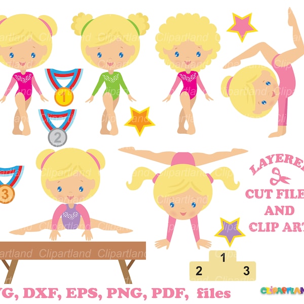 Gymnast Clip Art - Etsy