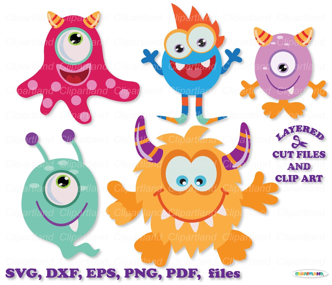 INSTANT Download. Cute Monster Svg Cut Files. Personal and Commercial ...
