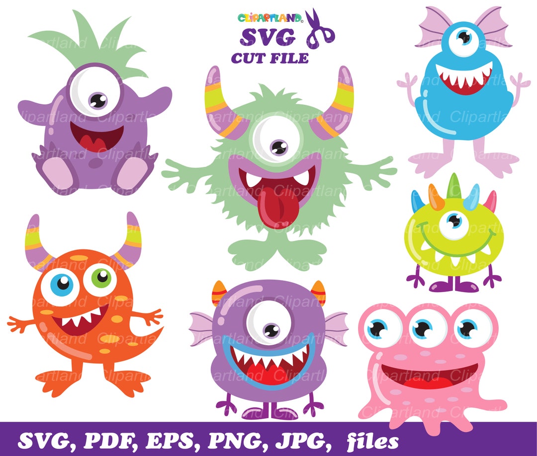 INSTANT Download. Monster Svg Cut File. Monster Clip Art. Cm_6 ...