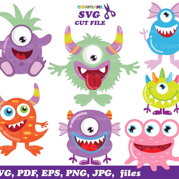 Monster Clip Art - Etsy