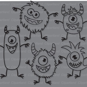 INSTANT Download. Stick Figure Monster Svg Cut Files and Clip Art ...