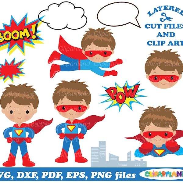 Superhero Clip Art - Etsy