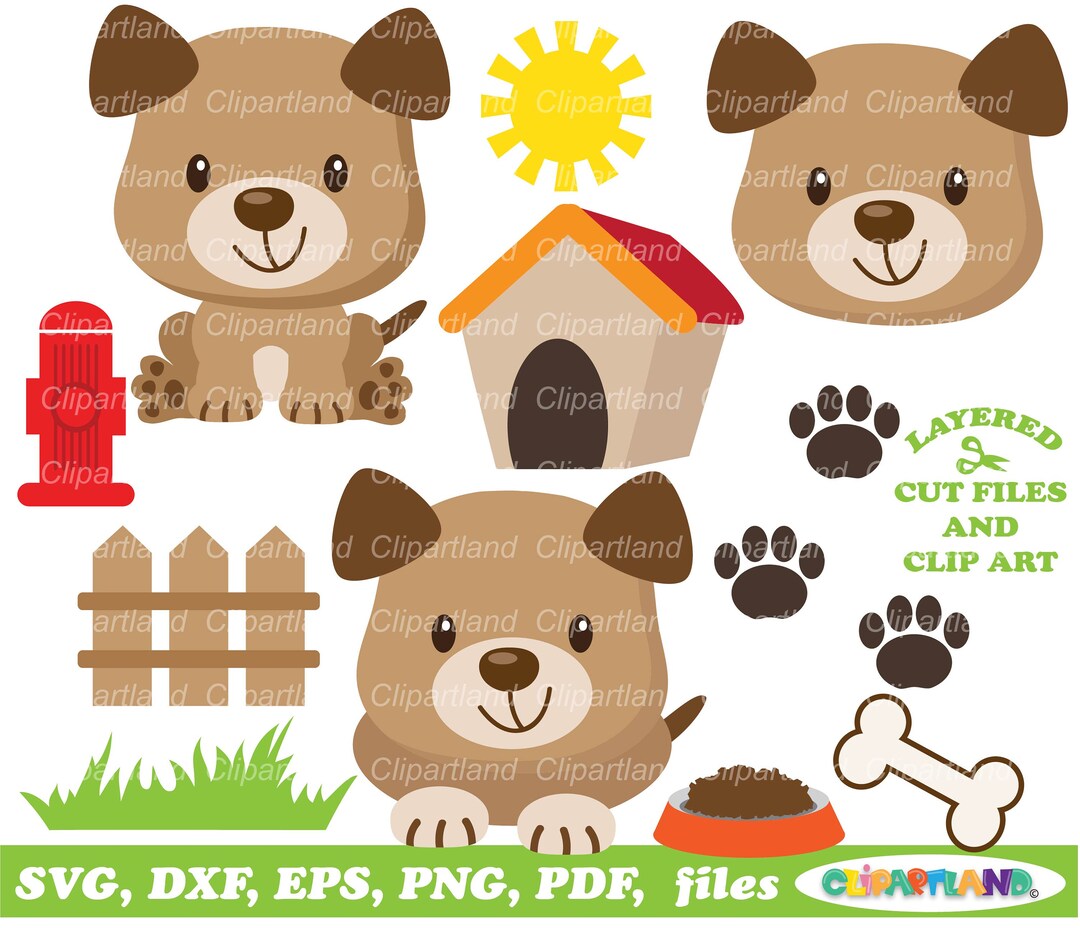 INSTANT Download. Commercial License is Included! Puppy Dog Bundle Cut ...