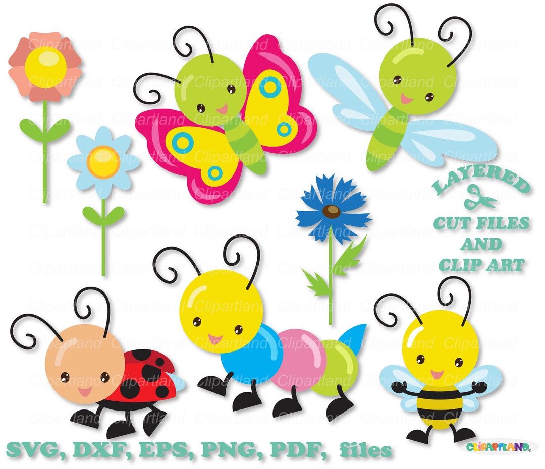INSTANT Download. Cute Insect Cut Files and Clip Art. Personal and ...