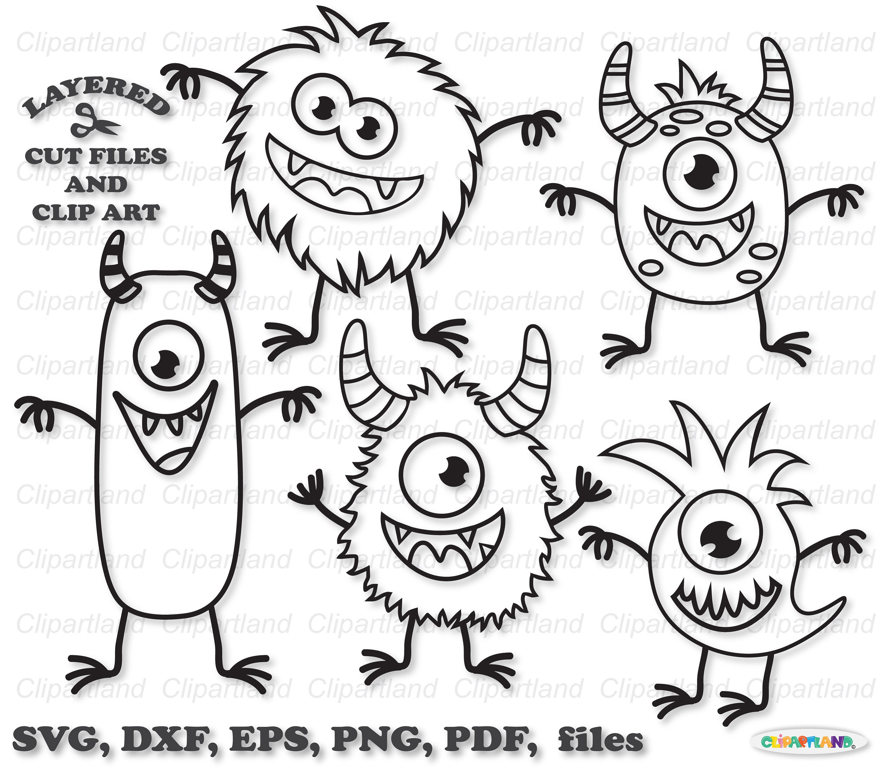 Monster Outline Svg
