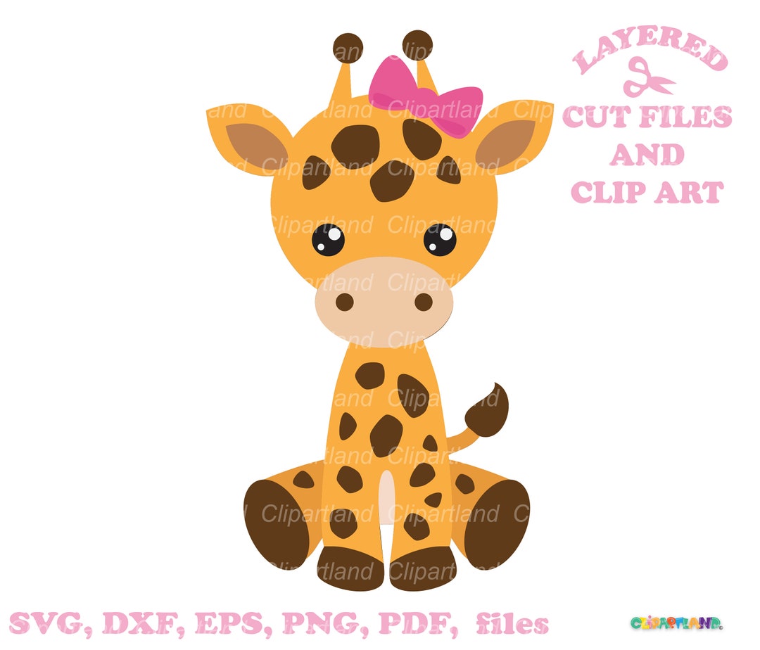 INSTANT Download. Cute Baby Giraffe Cut Files and Clip Art. Personal ...