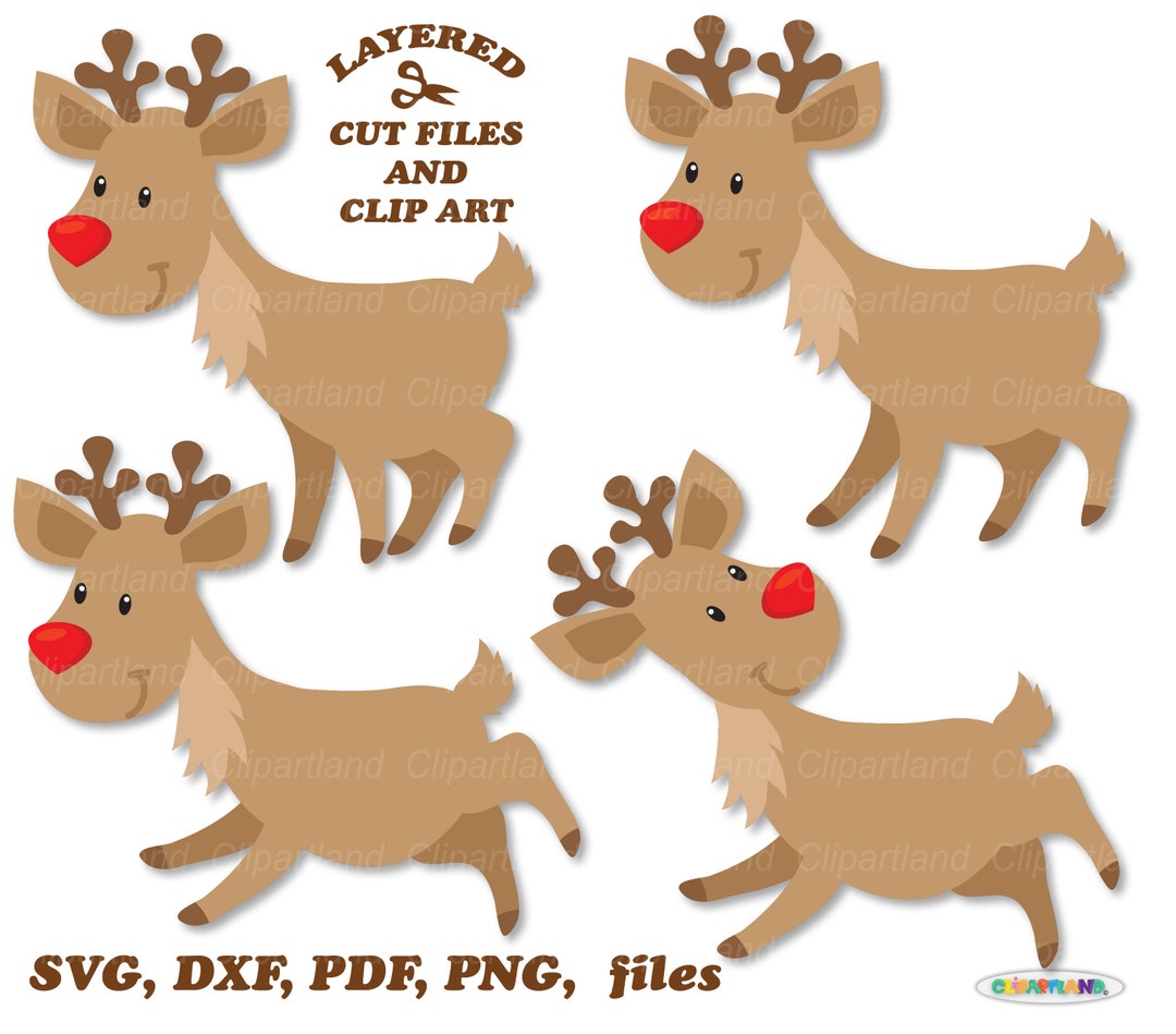 INSTANT Download. Cute Christmas Reindeer Svg Cut Files. Personal and ...