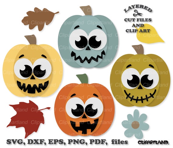 Pumpkin Clip Art Layers HALLOWEEN PUMPKIN SVG / PDF / DXF