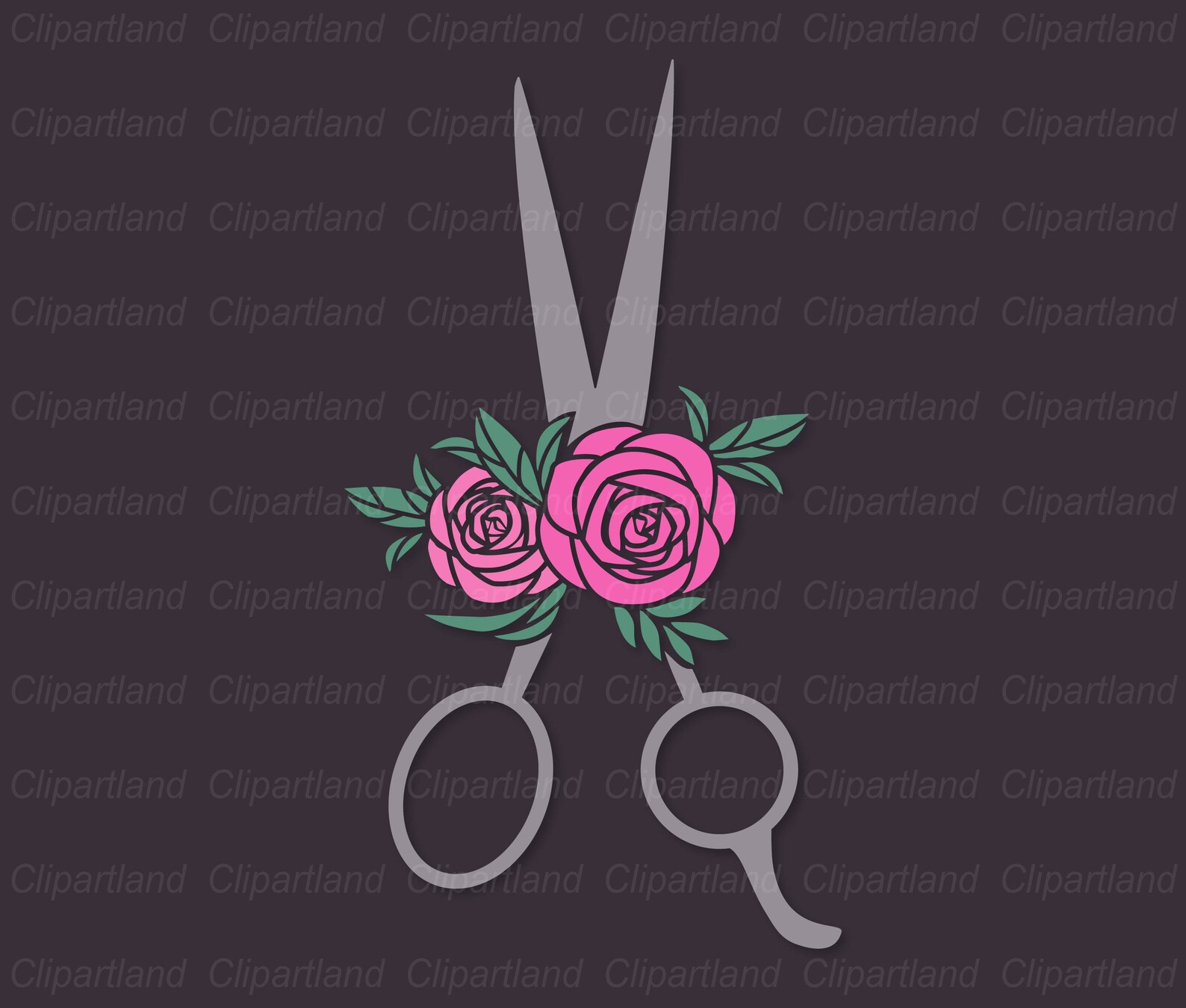 Floral Scissors Stencil SVG Cut File, Clipart (digital Download) - Etsy